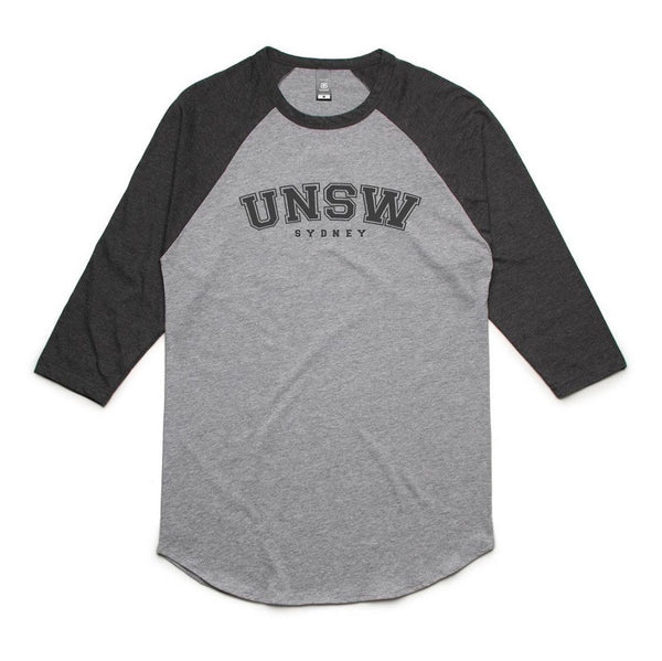 UNSW Raglan 3/4 Style Tee - Grey/Asphalt – UNSW Shop