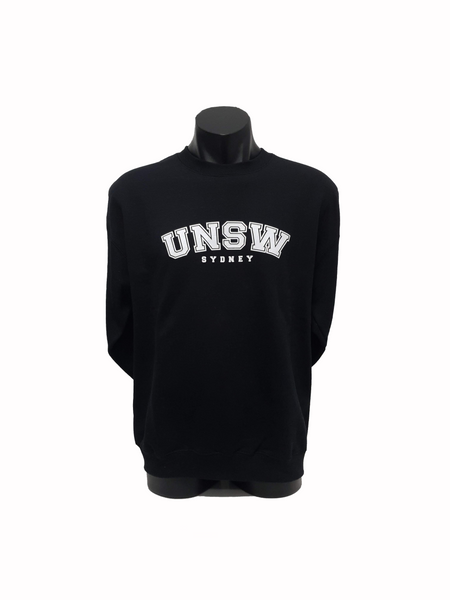 UNSW Varsity Crew Sweatshirt - Black – UNSW Shop